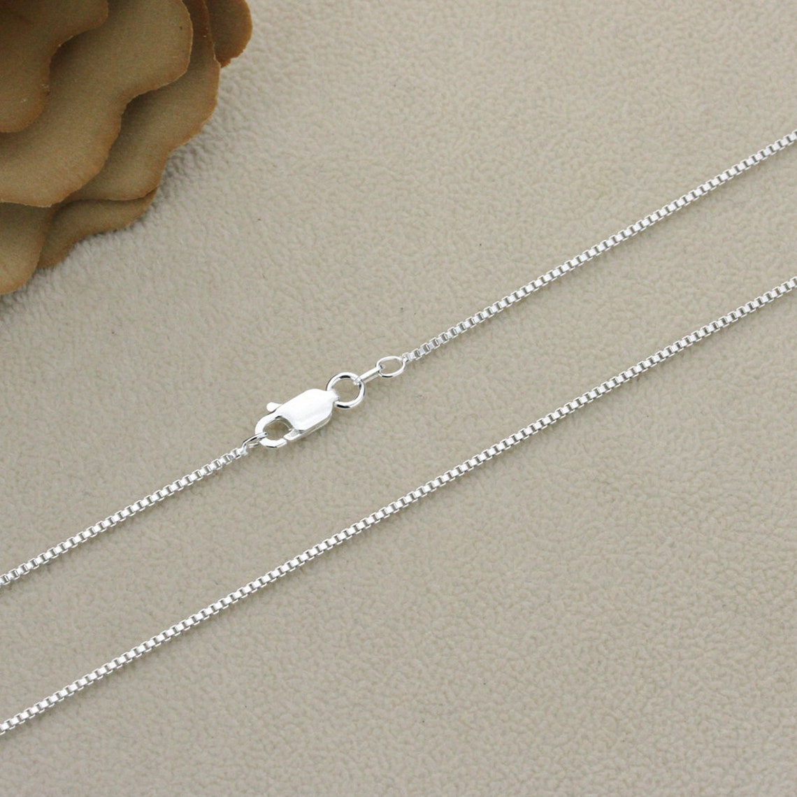 Sterling Silver Chain Necklace For Women Silver Box Chain | Etsy