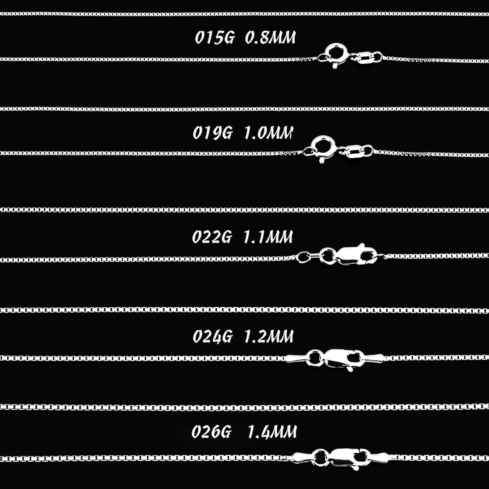 Sterling Silver Chain Necklace for Women BOX 925 Silver - Etsy