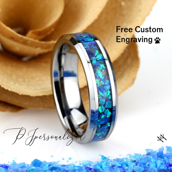 Glass Opal Ring - Etsy