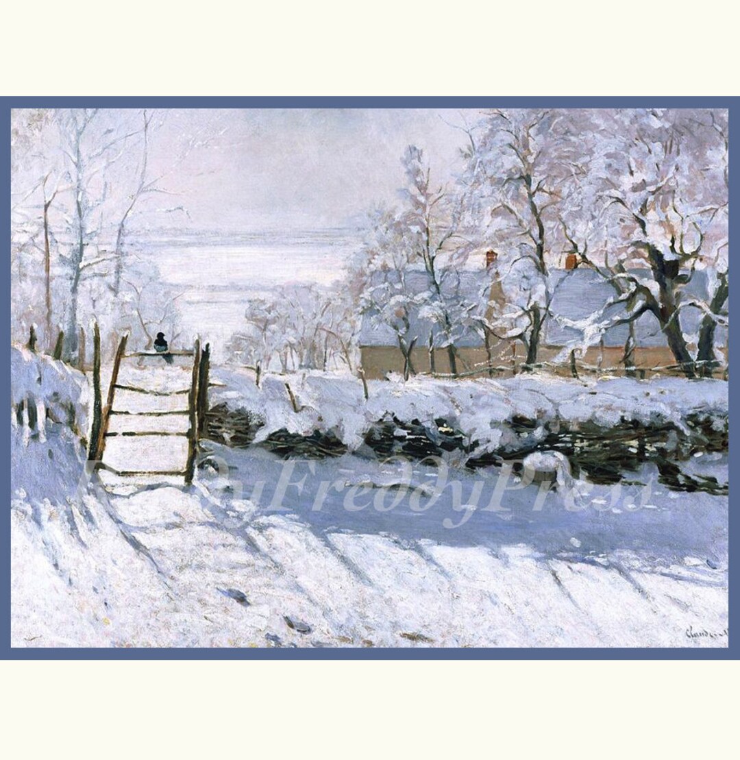 Notecards Vintage Image~ Holiday~christmas~winter~snow Scene~"the ...