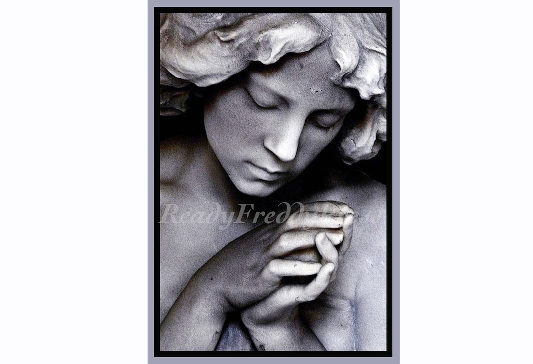 Sympathy-support Note/ Angel Praying/ Sorrow/ Condolences/ Comfort ...