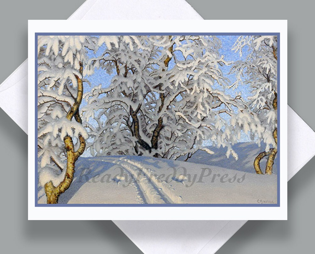 Christmas/ Holiday/ Winter/ Snow Notecards Cards/ Vintage - Etsy