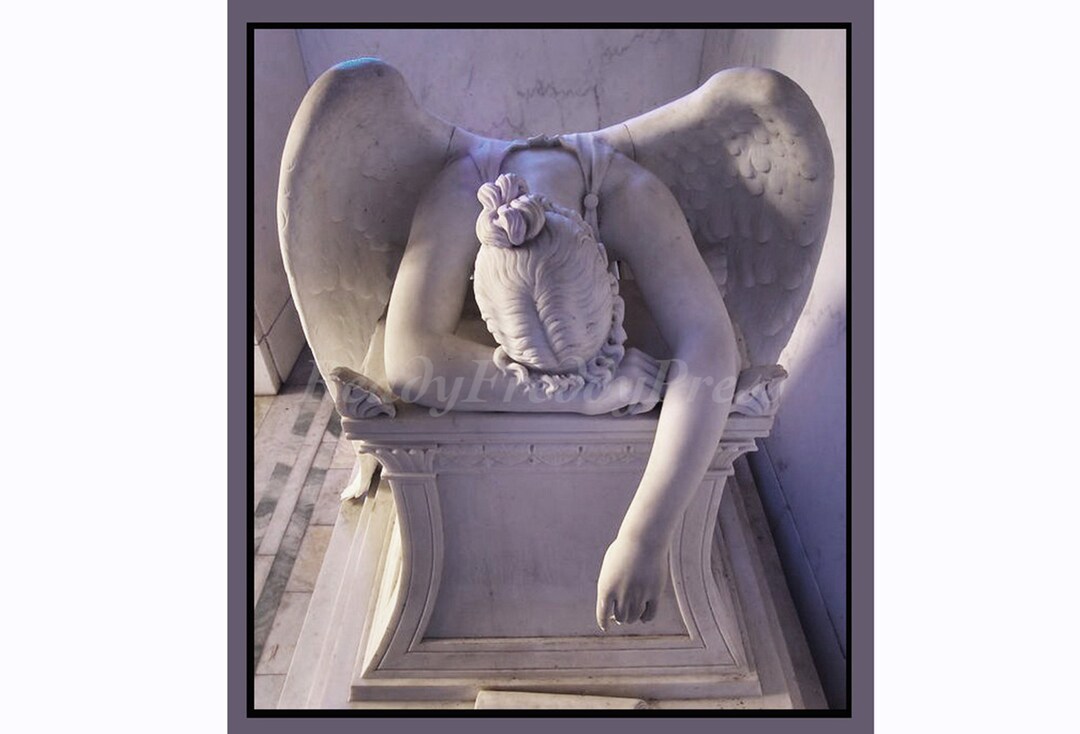 Sympathy Notecard/ Weeping Angel/ Condolence/ Sorrow/ Grief/ Comfort ...
