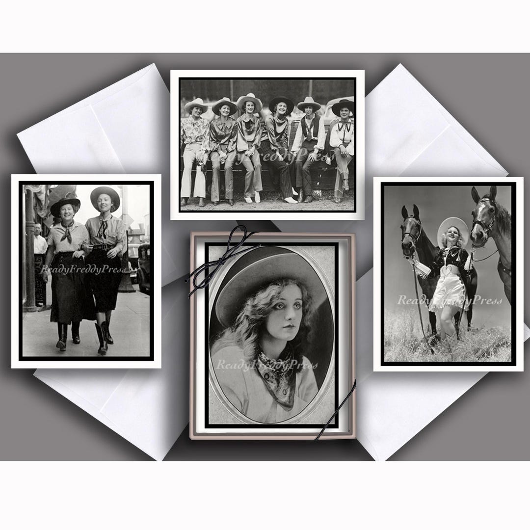 Cowgirl Notecards/ Vintage Images/ Fashion/ Women/ Western/ Legendary ...