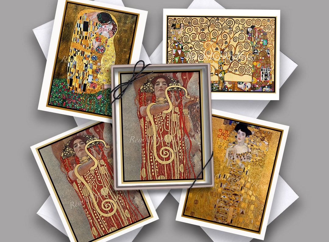 Notecards Gustav Klimt/ Women/sensual/ Art Nouveau/ Vintage Image ...