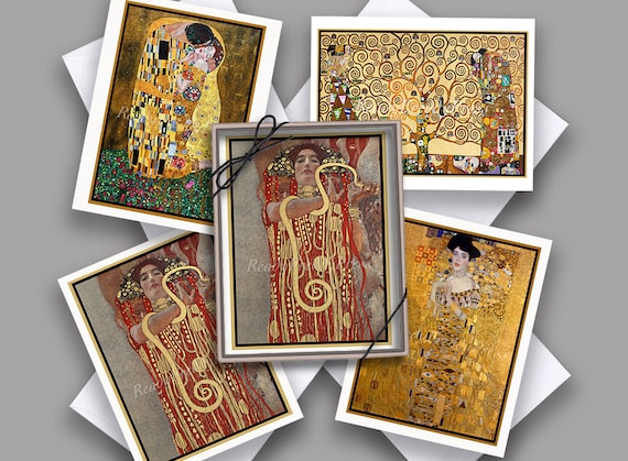 Notecards Gustav Klimt/ Women/sensual/ Art Nouveau/ Vintage - Etsy