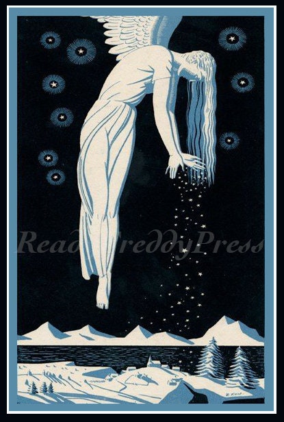 Notecard New Years/ Christmas/ Holiday/ Winter/ Snow/ Vintage - Etsy