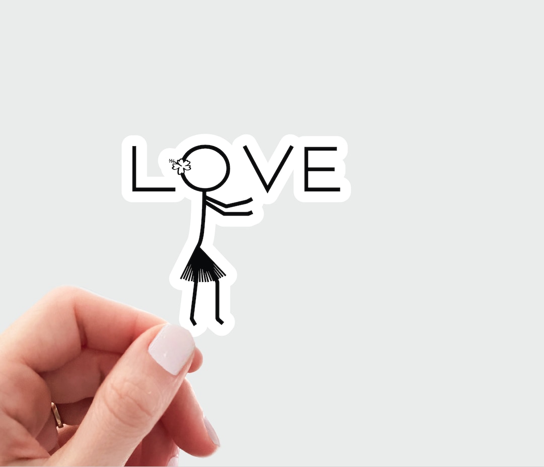 Love Hula Sticker. Cute Hula Decal. Hula Dancing Sticker. Dance Decal ...