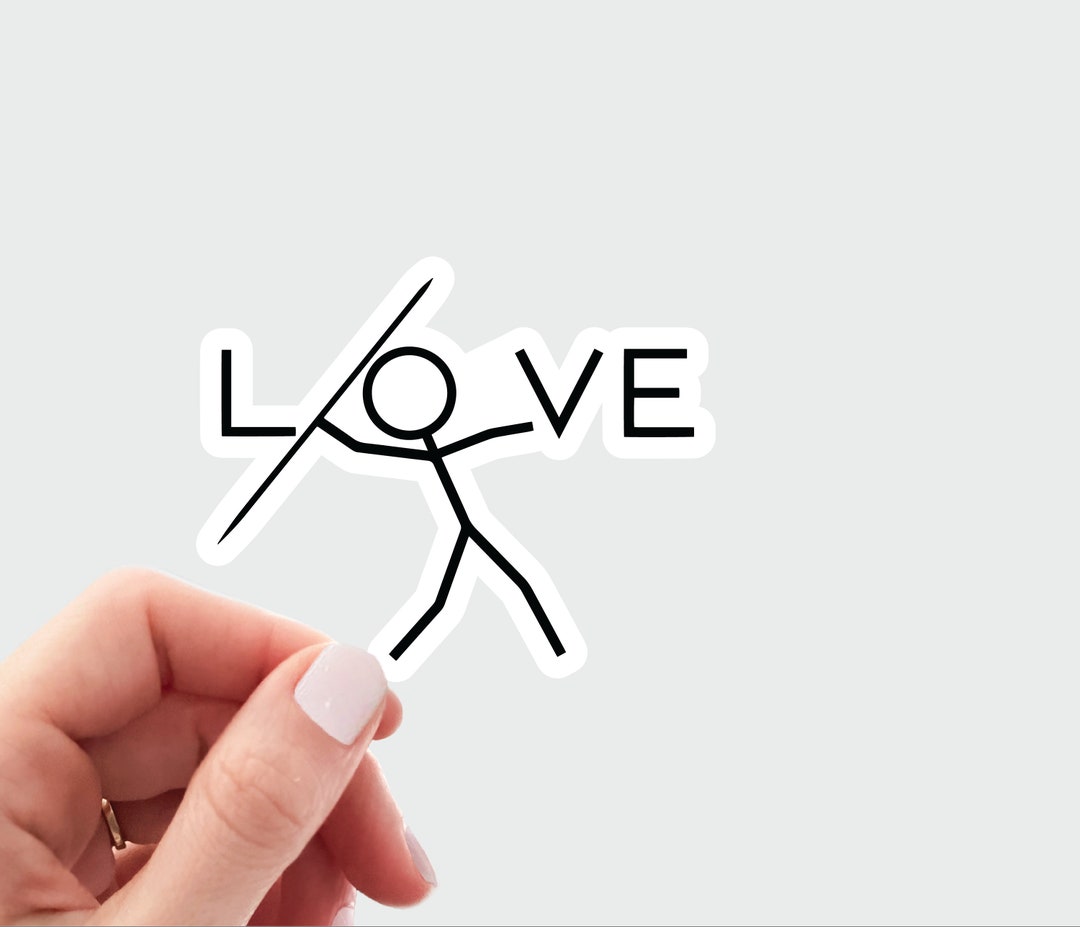Love Javelin Sticker, Javelin Thrower Decal, Track Sticker, Thrower ...