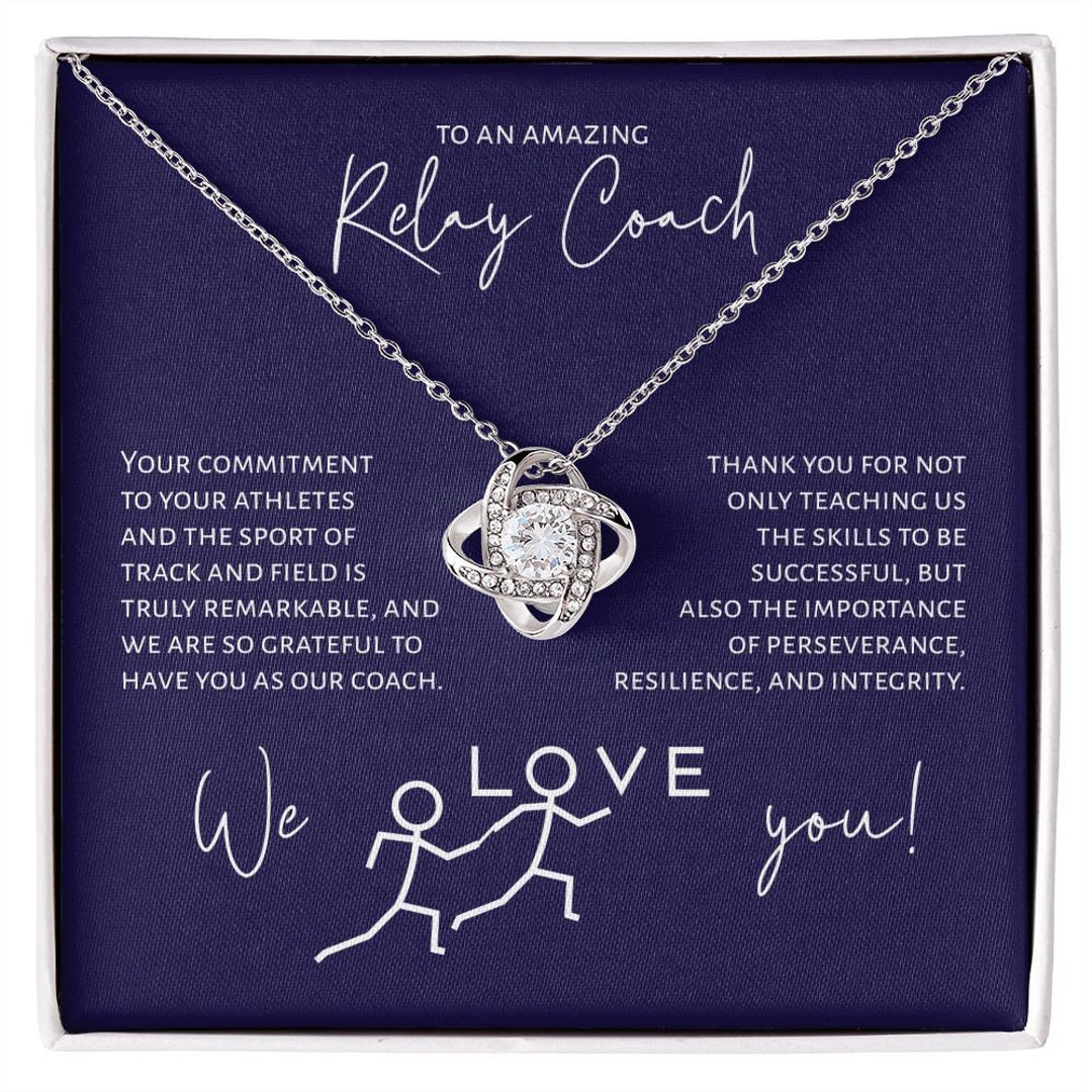 Relay Coach Necklace, Gift for Track and Field Relays Coach, Sprinting ...