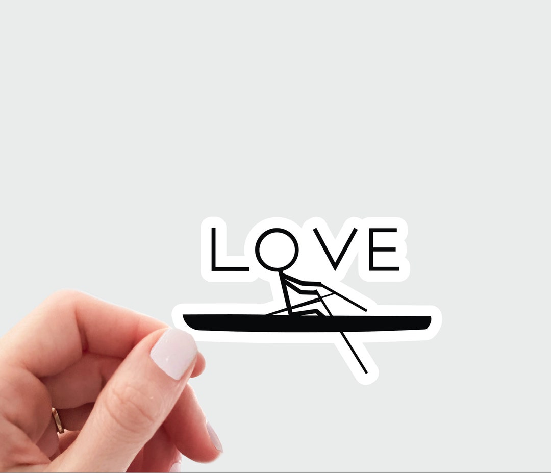 Love Rowing Sticker. Rowing Decal. Rower Decal. Rowing Laptop Sticker ...