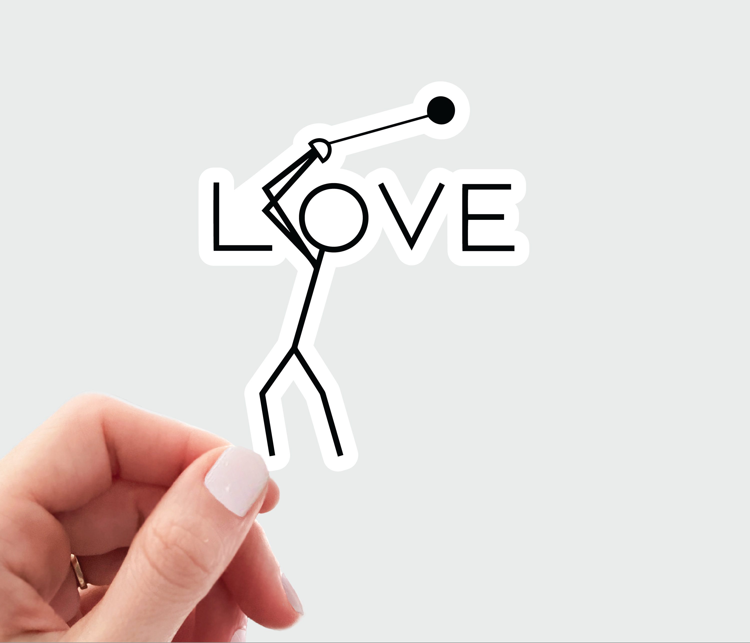 Love Hammer Sticker, Hammer Thrower Decal, Track Sticker, Thrower ...