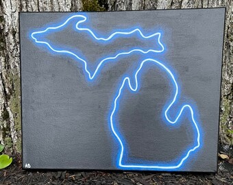 Neon Michigan Sign - Etsy