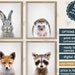 Woodland Animals Prints Nursery, Woodland Bedroom Decor Set of 4 ...