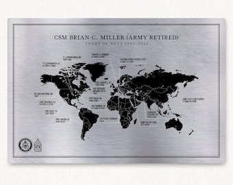 Military Duty Station Map - Etsy