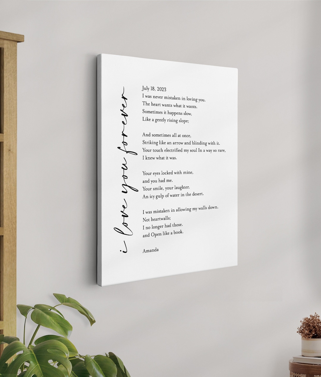 Custom Quote Canvas Sign: Personalized Verse Wall Art - Etsy