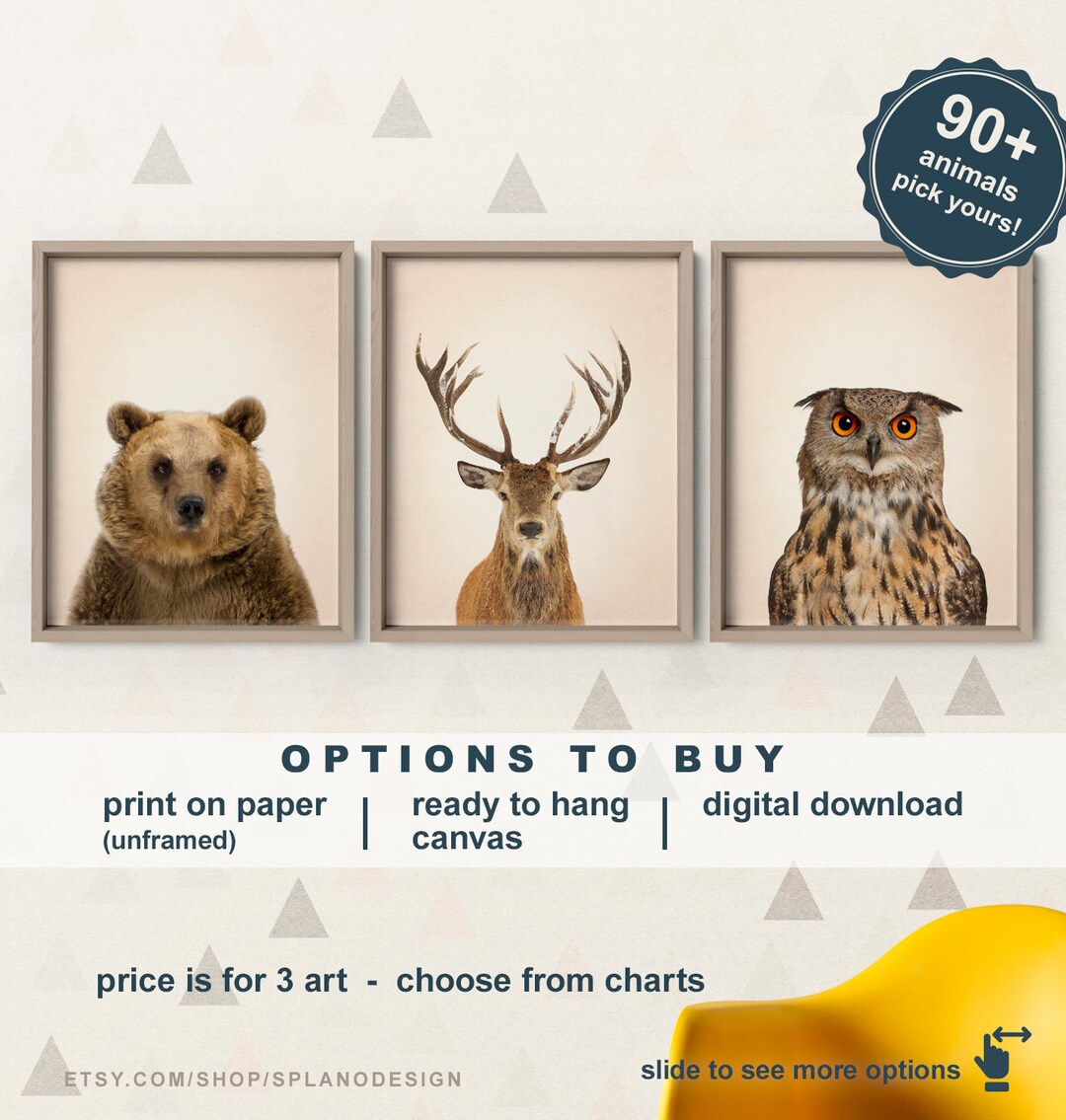 Woodland Animals Decor, Woodland Creatures Canvas, Forest Animal ...
