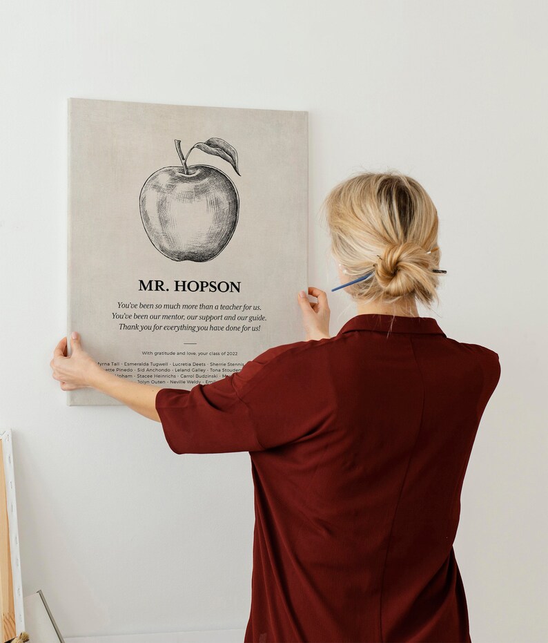 Apple Teacher Gift Custom and Personalized End of Year - Etsy