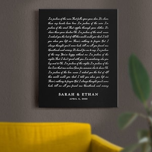 Custom Canvas Wall Art Quote Custom Poem Print on Canvas - Etsy