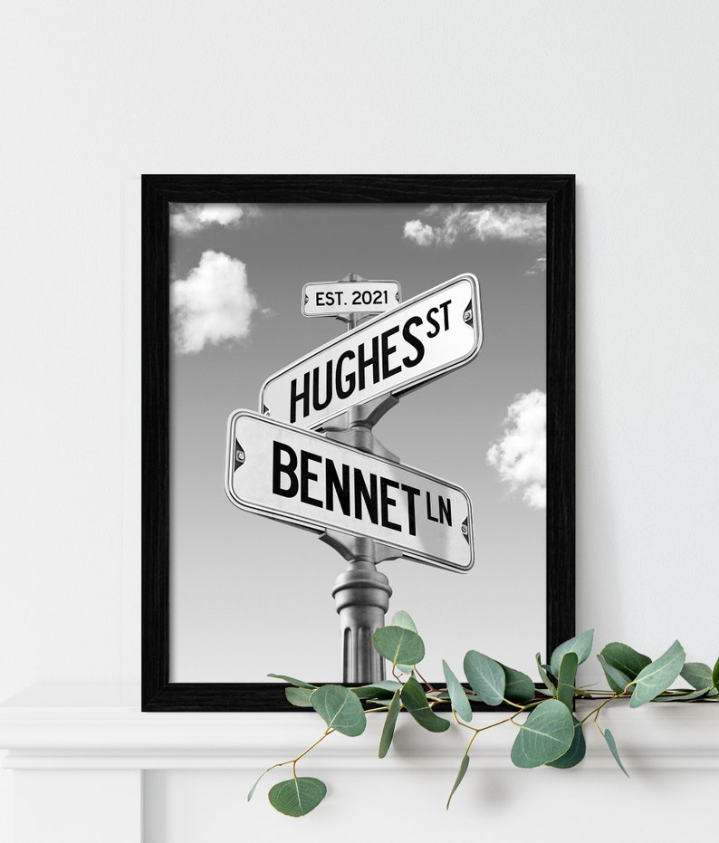 Personalized Street Sign With Names, Cross Road Sign With Names ...
