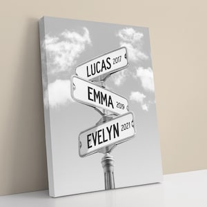 Growing Family Gift With Names and Dates, Personalized Family Sign Post ...