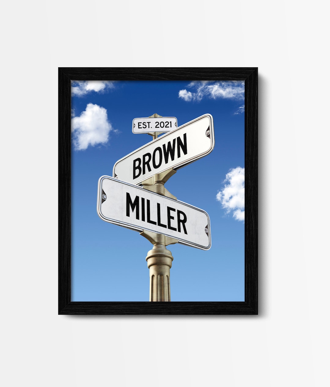 Personalized Engagement Street Sign Gift With Names for Couple Home ...
