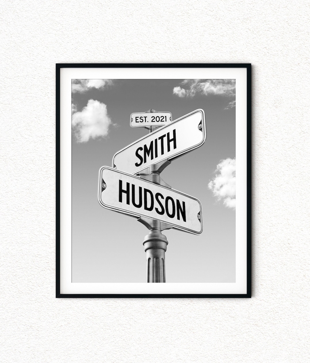Engagement Couple Gifts, Street Sign With Names Picture, Couples Names ...