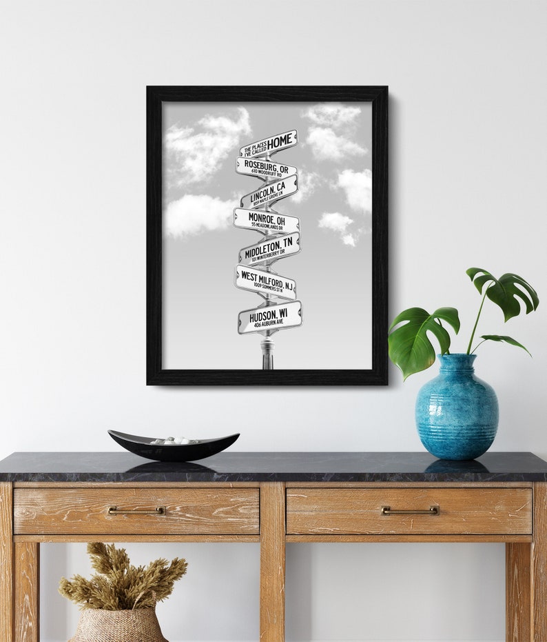 Places We Have Lived Home is Wherever We Are Together Home | Etsy