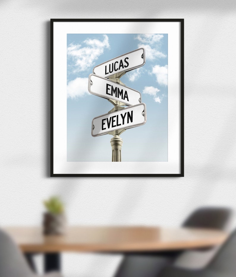 Unique Family Street Sign With Children Names Mom Gift With - Etsy