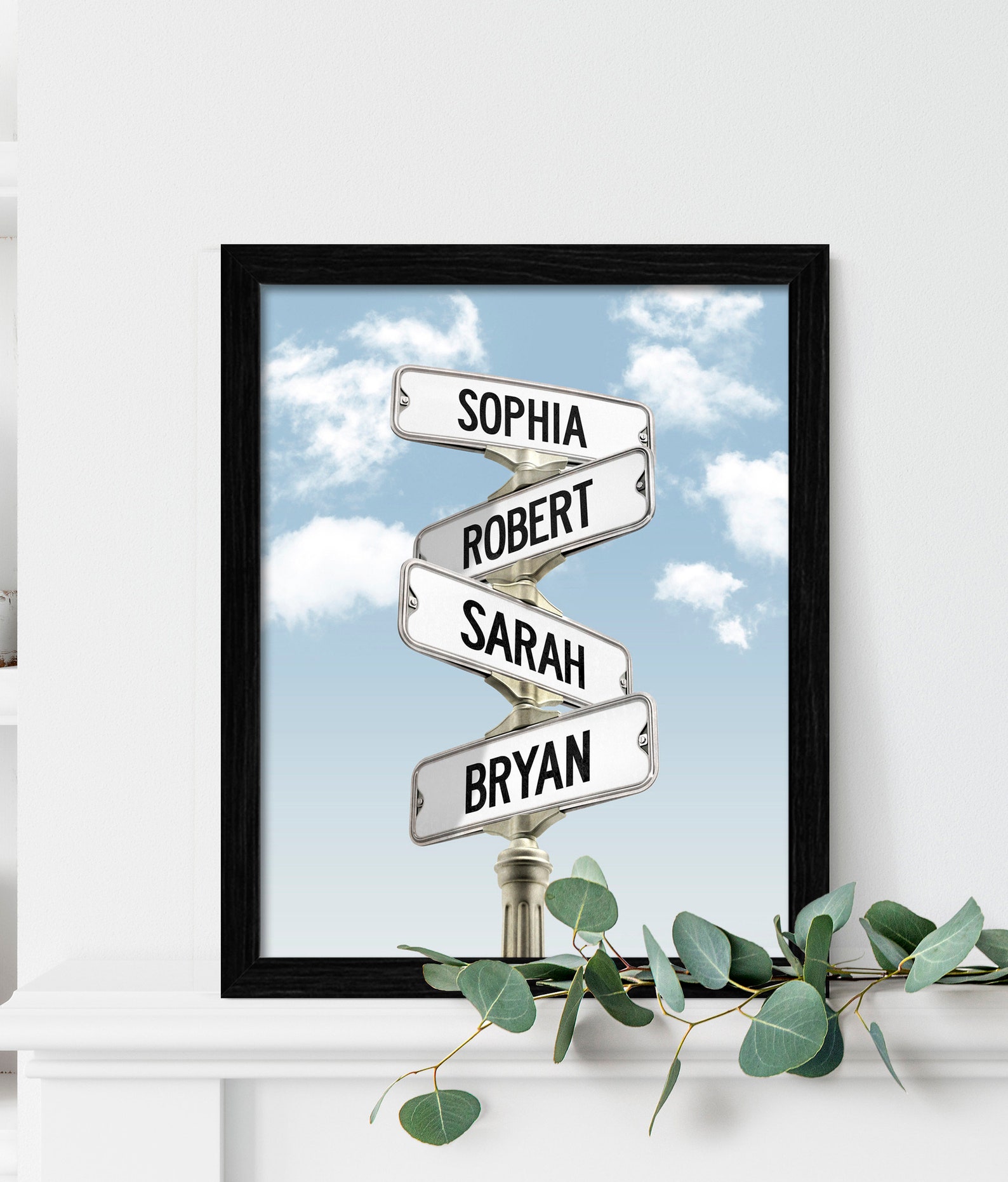 Unique Family Street Sign With Children Names Mom Gift With - Etsy