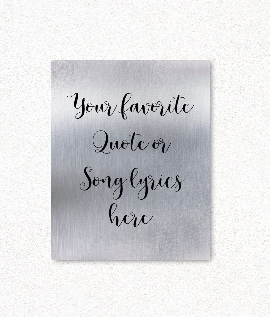 Metal Sign With Lyrics Personalized, Custom Printing on Metal, Custom ...