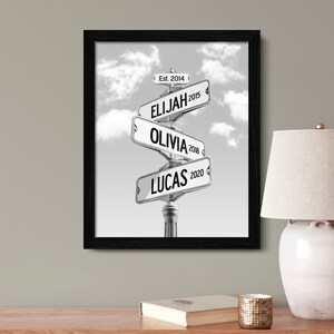 Growing Family Gift With Names and Dates, Personalized Family Sign Post ...