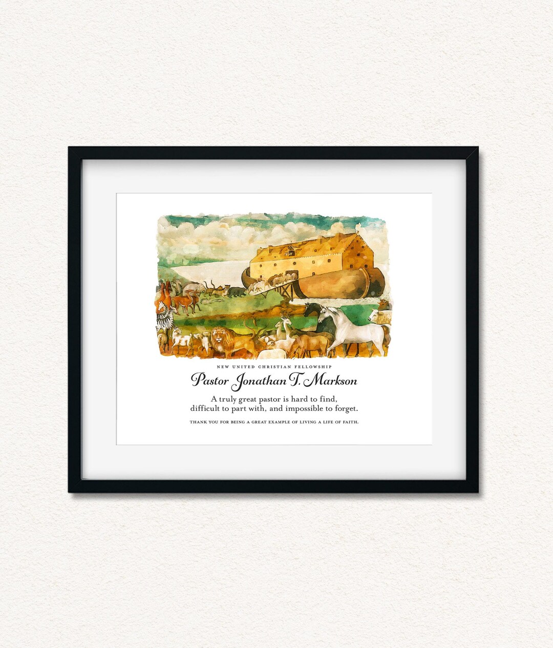 Custom Noah's Ark Art Print: Ordination, Pastor, or Priest Gift - Etsy