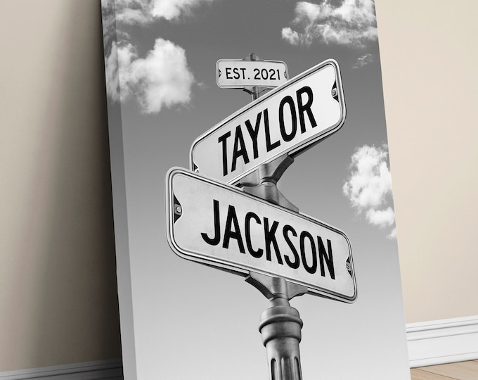 Custom Children Names Sign, Sky Background, Family Name Street Sign ...