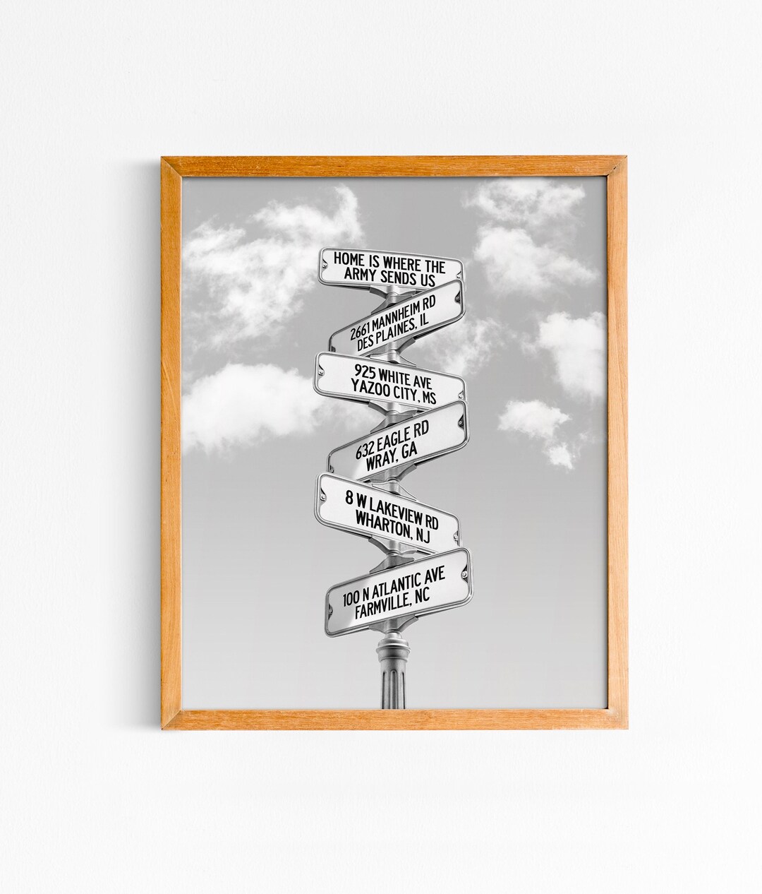 Personalized Military Family Sign Art: New Home Gift - Etsy