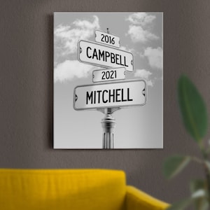 Custom Wedding Street Sign, Engagement Gifts for Couple, Intersection ...