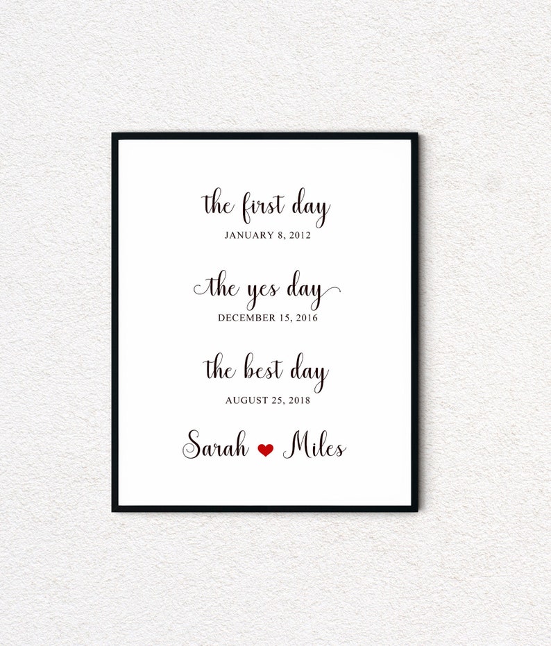 First Day Yes Day Best Day Sign Engagement Gift for Best - Etsy