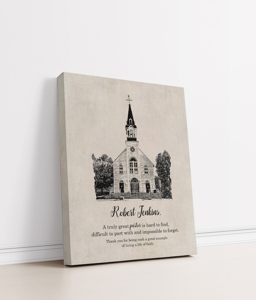 Custom Church Picture Pastor Gift: Personalized Appreciation ...