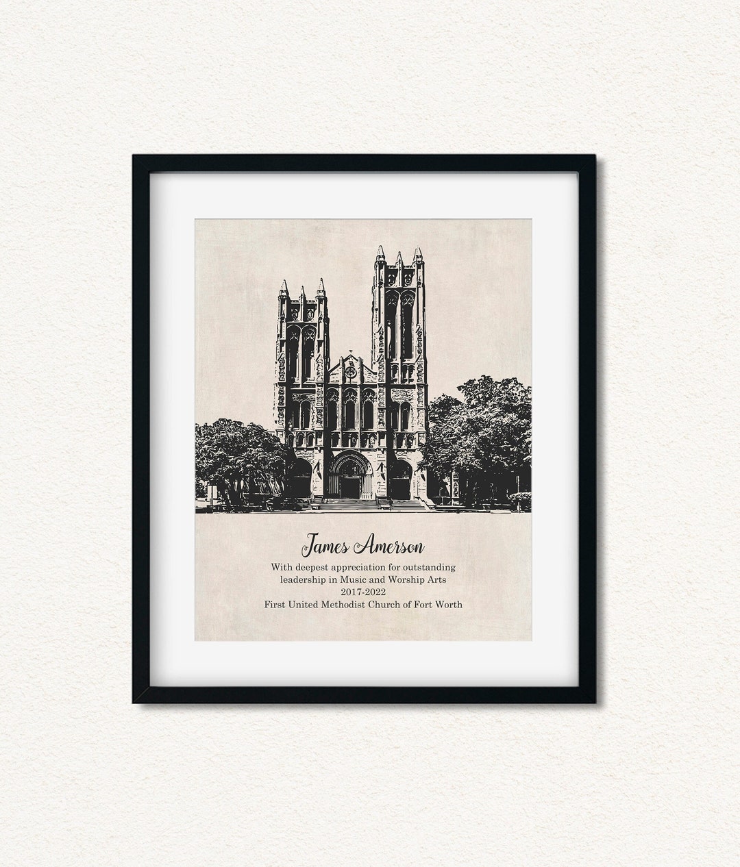 Custom Pastor Gift With Your Church Photo, Priest Anniversary Gift ...