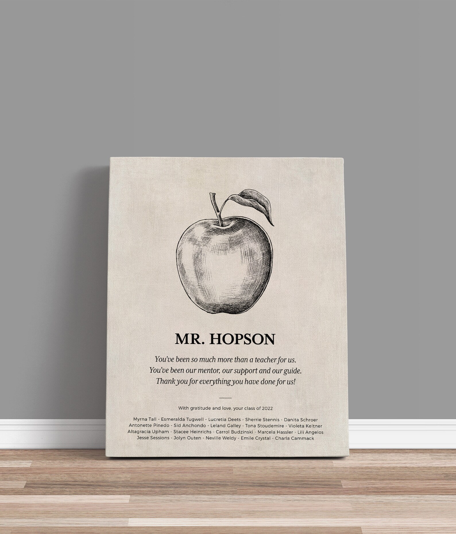 Apple Teacher Gift Custom and Personalized End of Year - Etsy