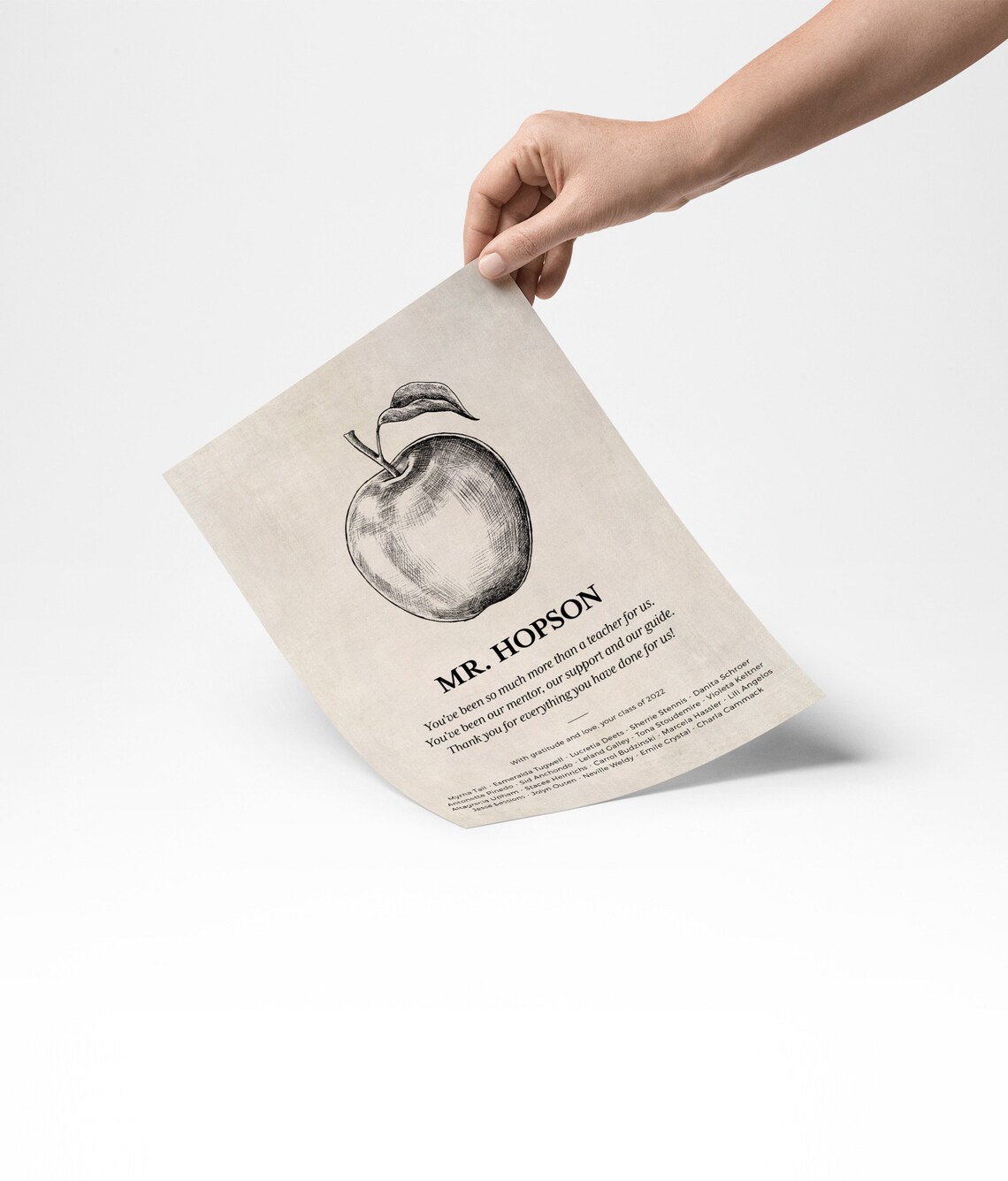 Apple Teacher Gift Custom and Personalized End of Year - Etsy