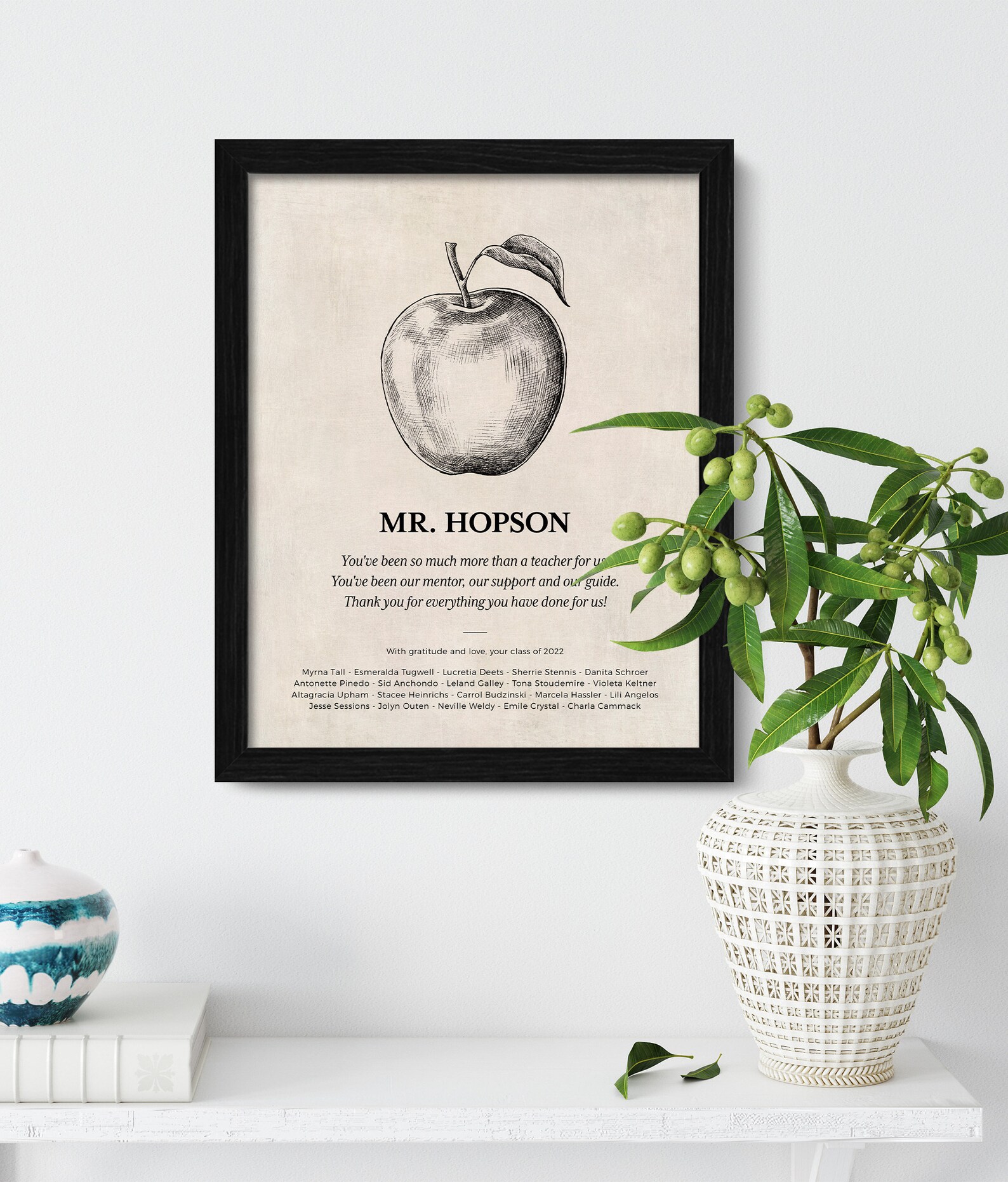 Apple Teacher Gift Custom and Personalized End of Year - Etsy