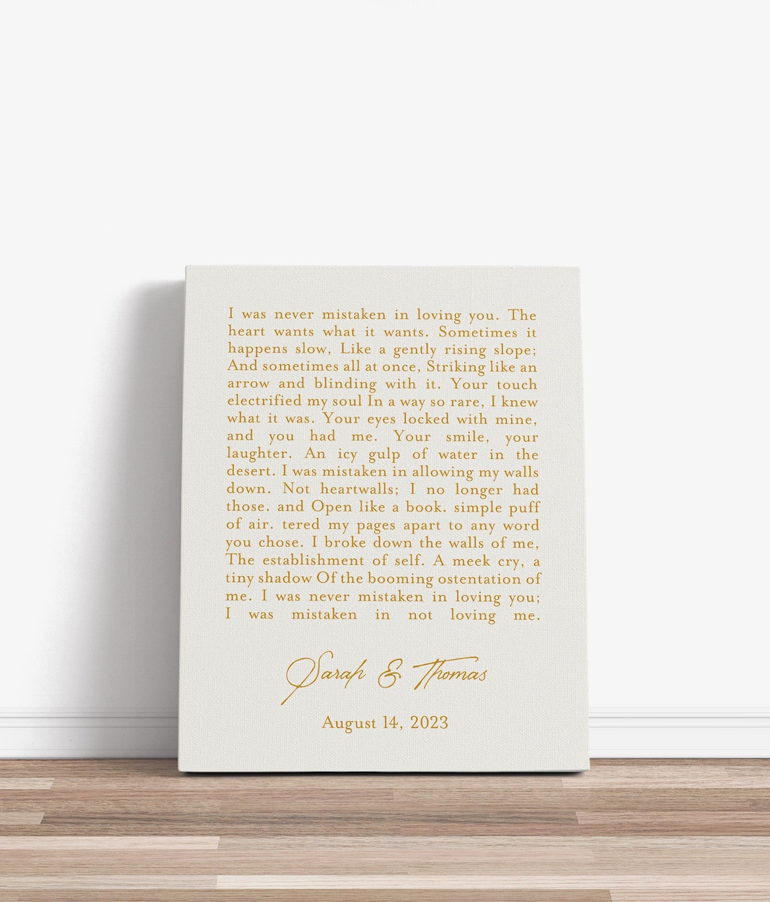 Custom Proposal Speech Art, Love Letter Print, Custom Poem Canvas ...