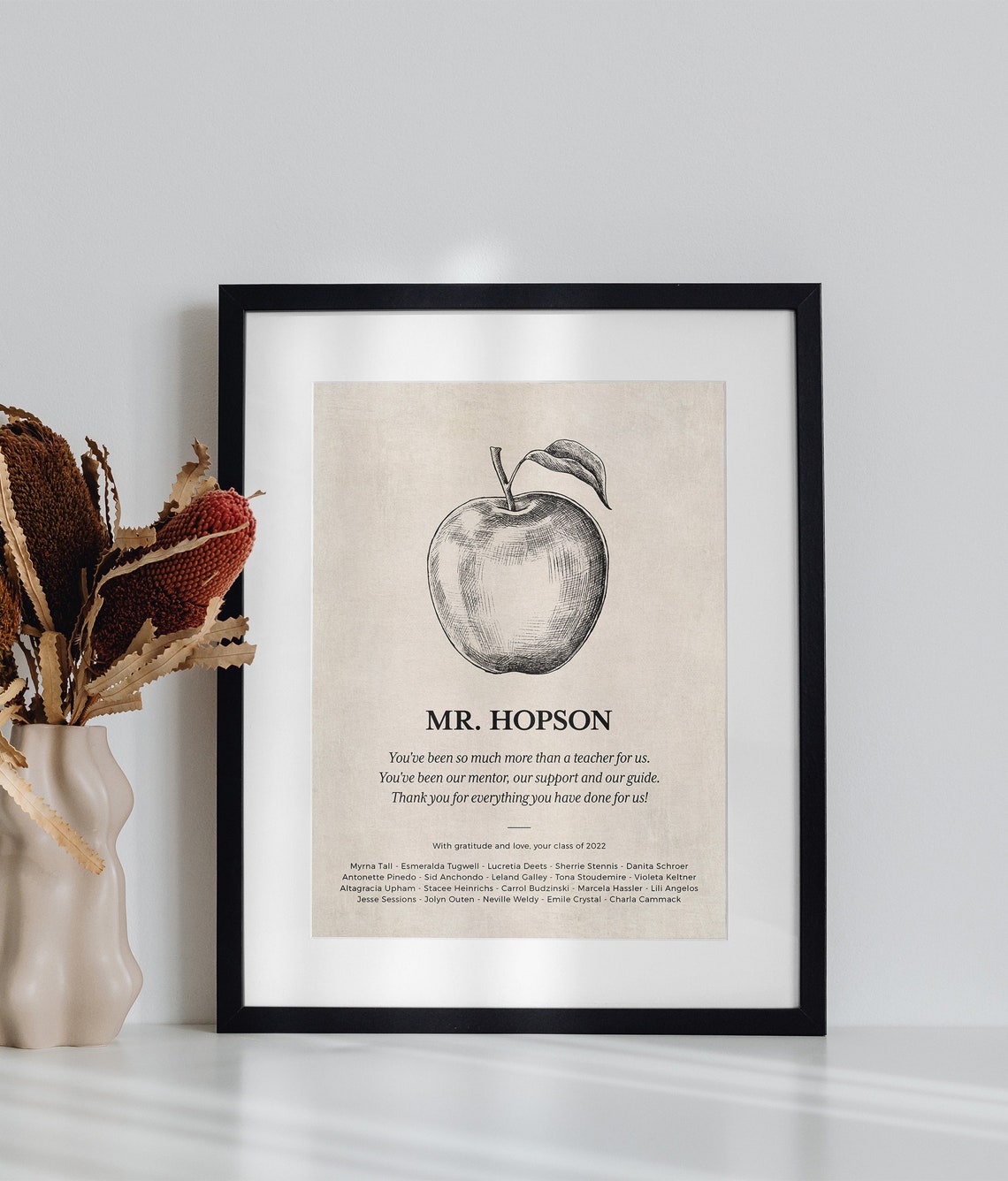 Apple Teacher Gift Custom and Personalized End of Year - Etsy