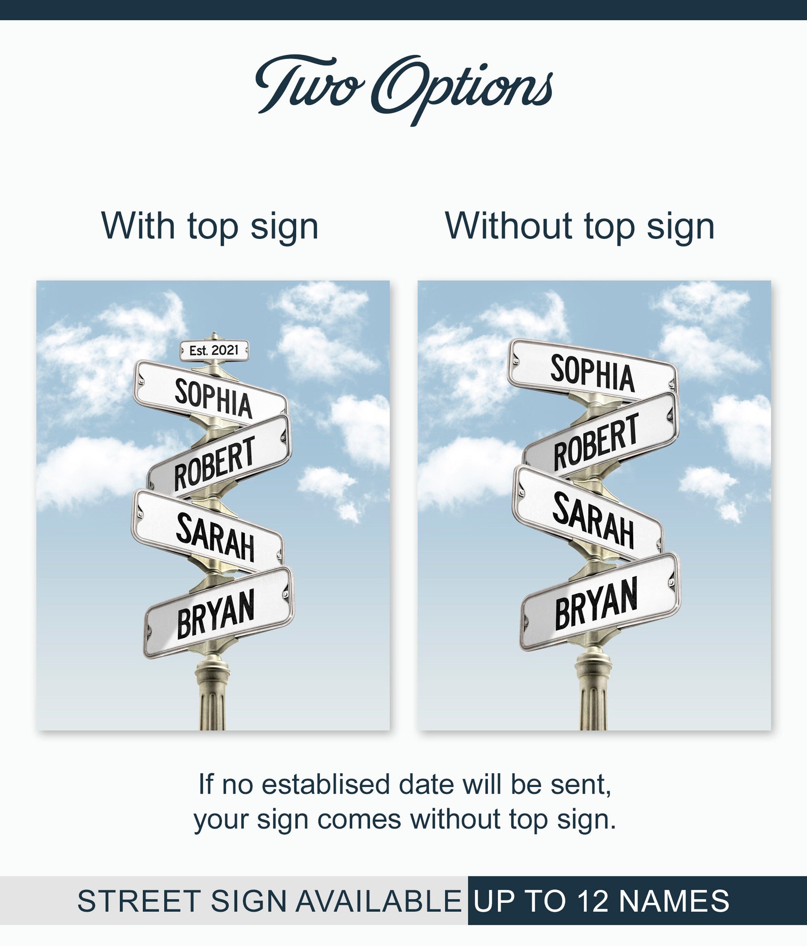 Unique Family Street Sign With Children Names Personalized | Etsy