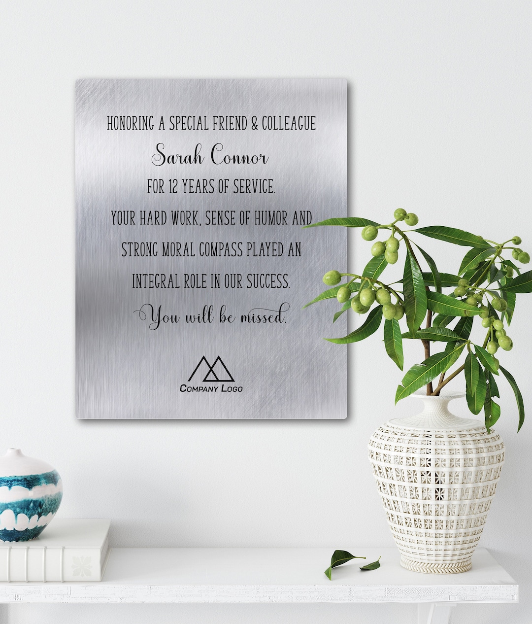 Custom Metal Achievement Plaque: Personalized Retirement Gift - Etsy