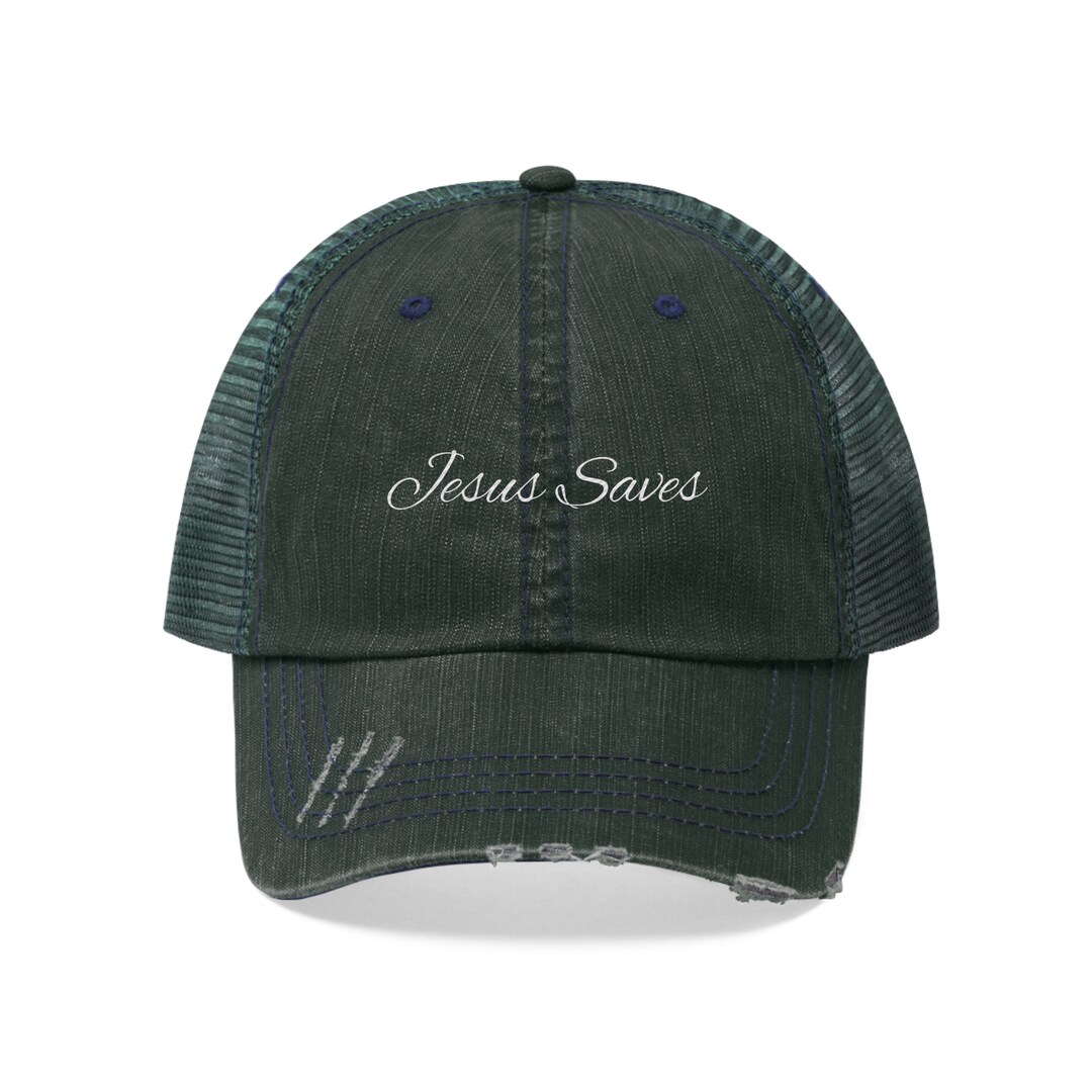 Jesus Saves Trucker Ball Cap Hat/bible/christian/baseball Cap - Etsy