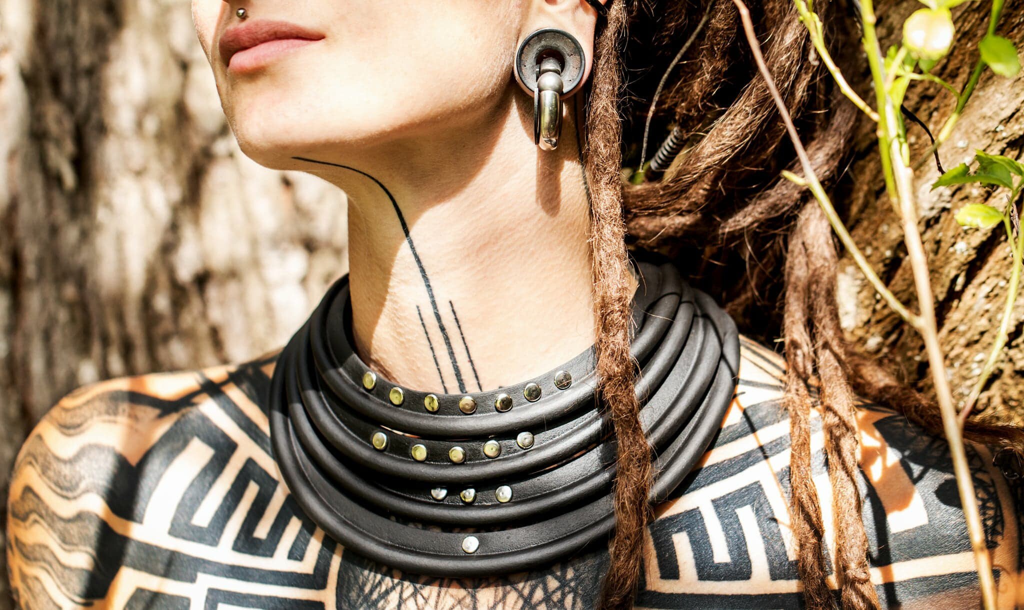 Collar With Rivets From Rubber With Rivets Fetish Fashion - Etsy