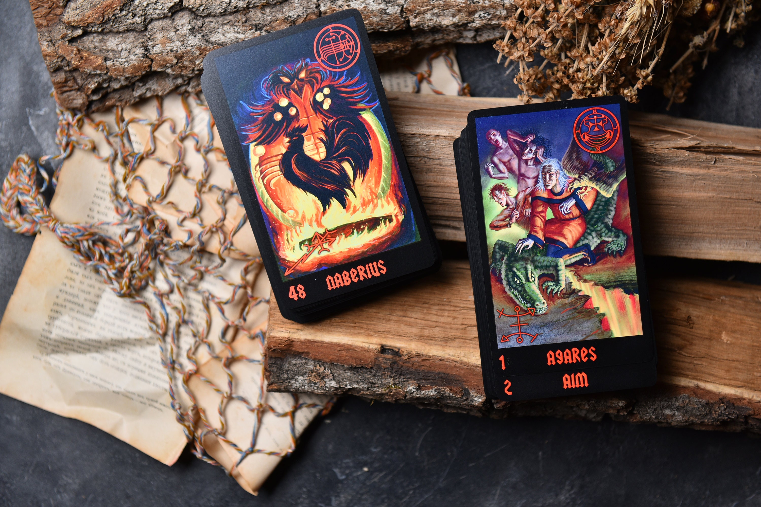 Lucifer's Tarot Special Edition BLACK. Set of 105 | Etsy
