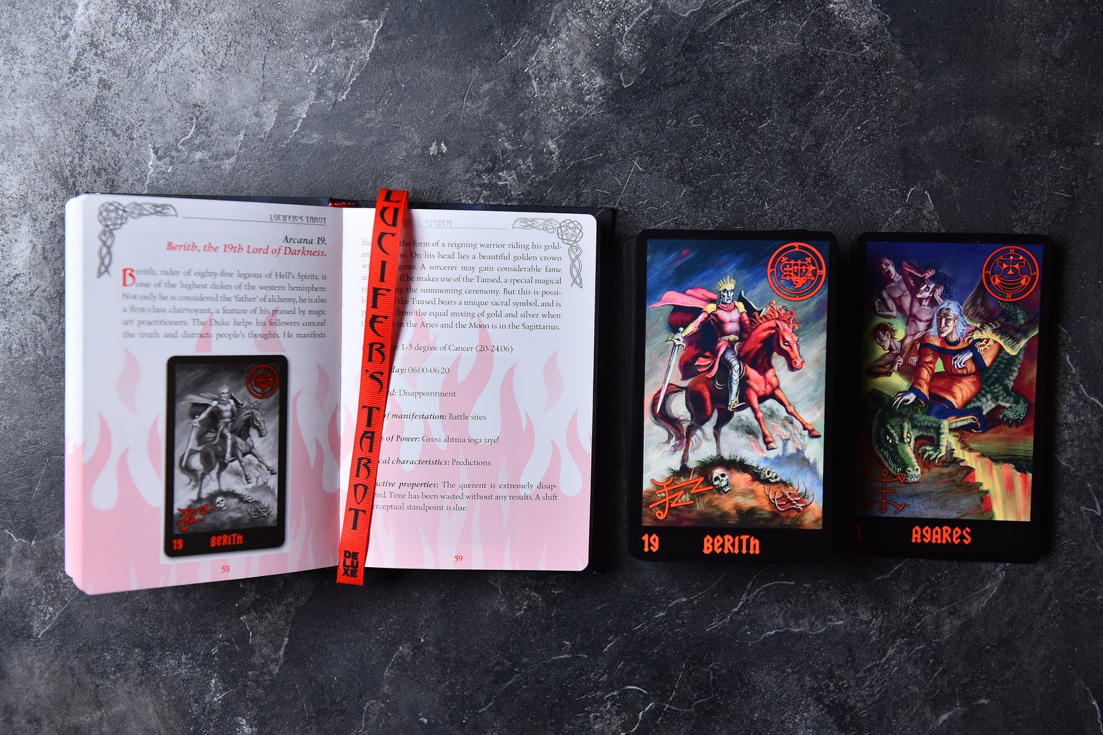 Lucifer's Tarot Special Edition BLACK. Set of 105 | Etsy